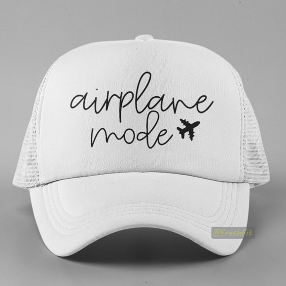 Accessories | Airplane Mode Foam Trucker Hat Mesh Snapback Cap White ...
